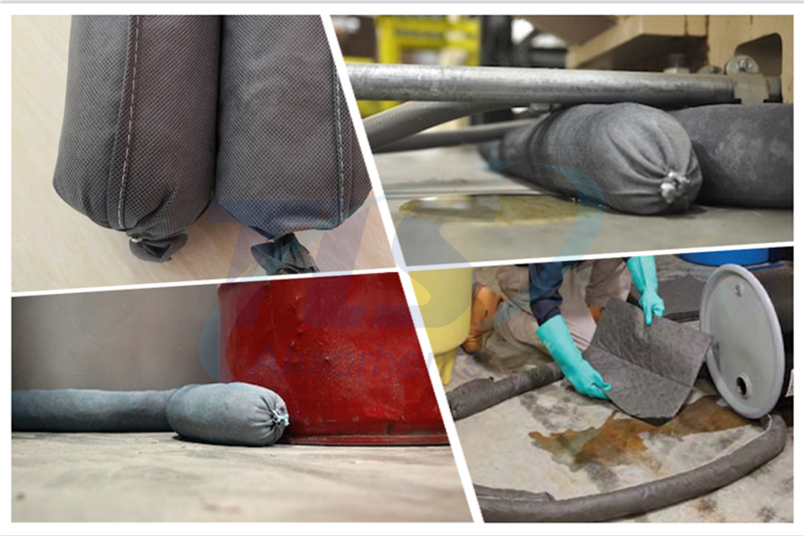 20CM x 3M Gray Universal Absorbent Booms for Spill Containment from ...